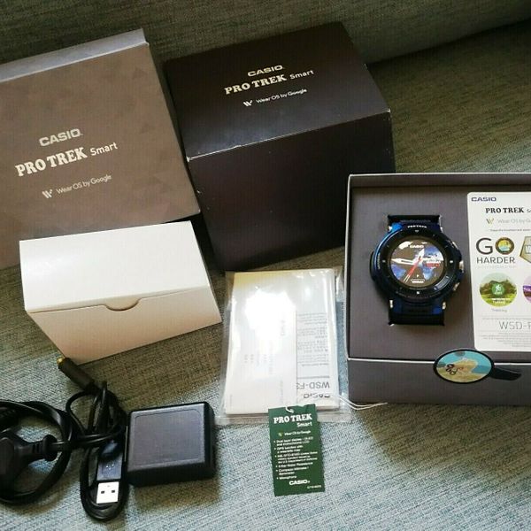 casio wsd-f30-bu pro trek gps smart outdoor watch like a new best price ...