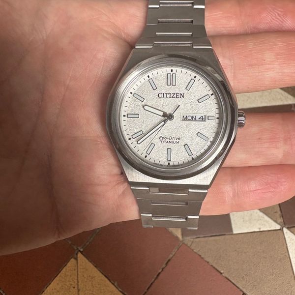 Citizen Eco-Drive Men's Titanium Watch Silver Analog Date Display ...