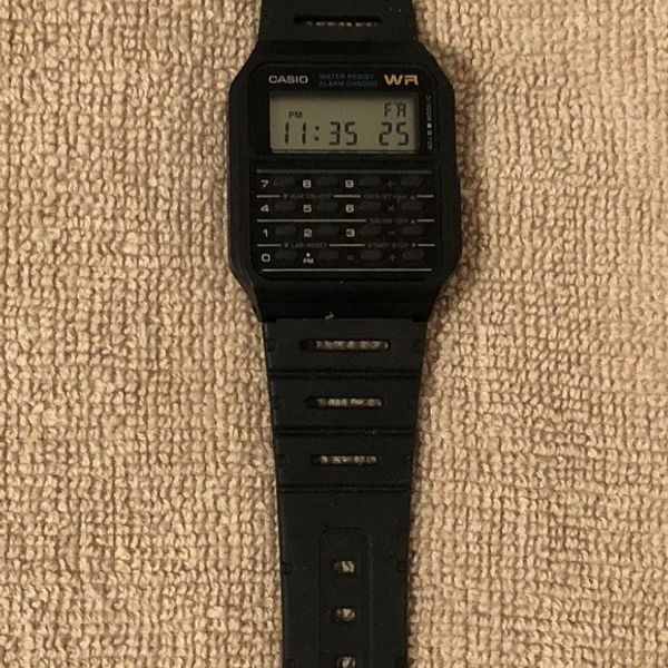 Men's Casio Calculator Watch - Alarm Chronograph / CA 53W | WatchCharts ...