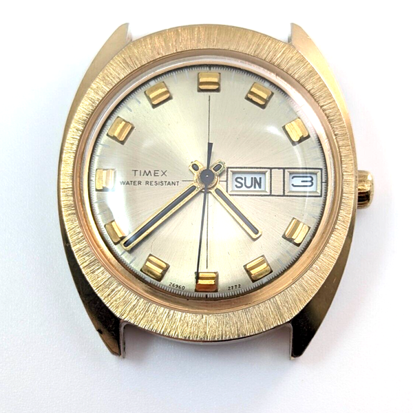1972 TIMEX Marlin 26960 2772 Day Date Calendar 34mm Watch Movement ...