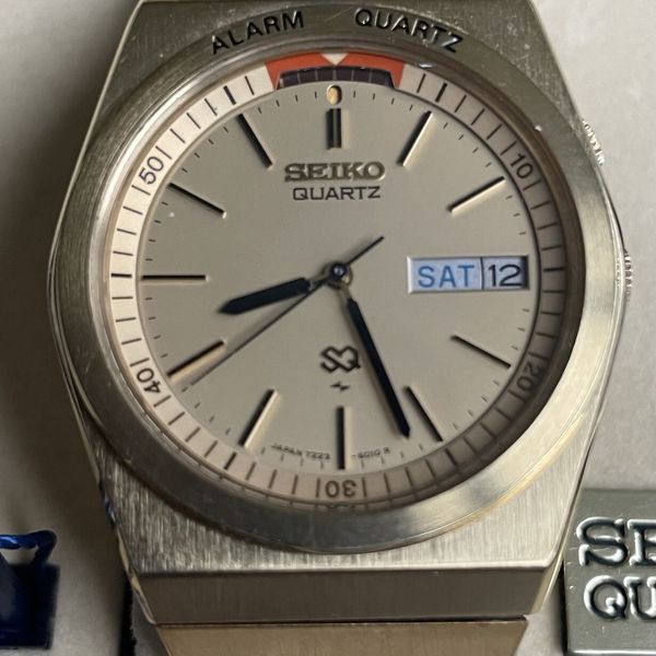 Men's Seiko Watch Gold 7223-6019, new batter Original Box | WatchCharts ...
