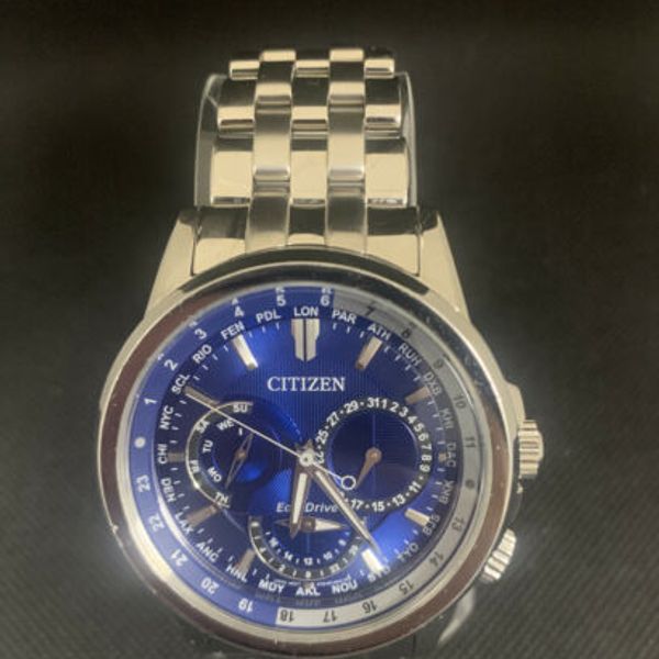 Citizen Calendrier Eco-Drive World Time Dark Blue Dial Men's Watch ...