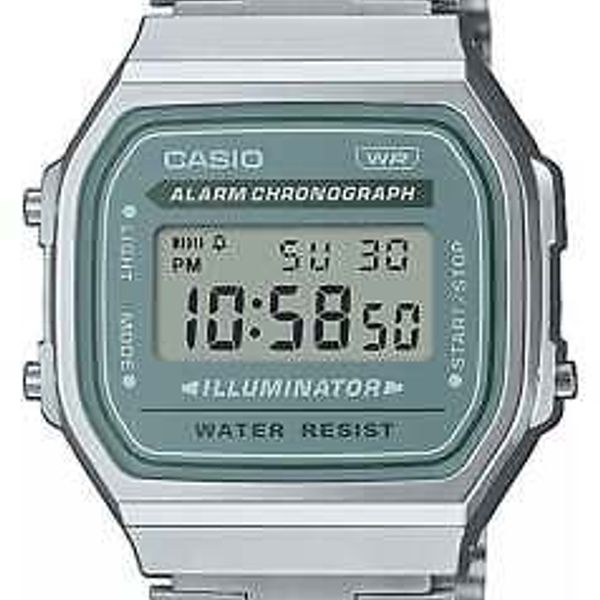 Casio Vintage Digital Illuminator (36mm) Blue Digital Dial / A168WA ...