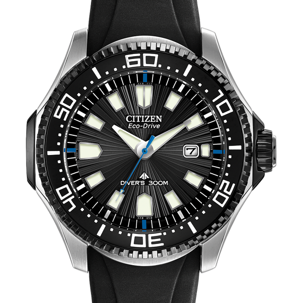 Citzen ProMaster Diver 300M Eco DR Black Dial Rubber Band Men's Watch ...