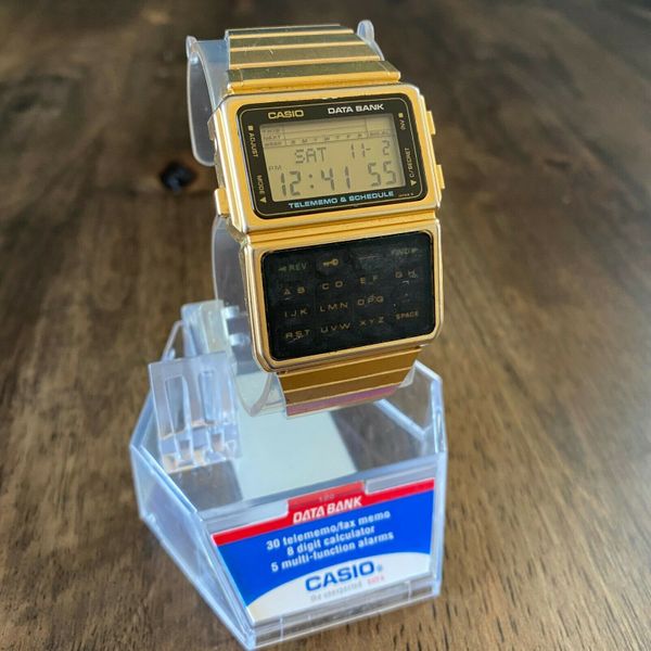 RARE Vintage 1985 Casio DBC-600G Data Bank Calculator Watch Mod 563 ...