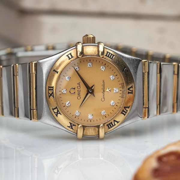 23mm Ladies Omega Constellation 6553/865 - Gold Diamond Dial ...