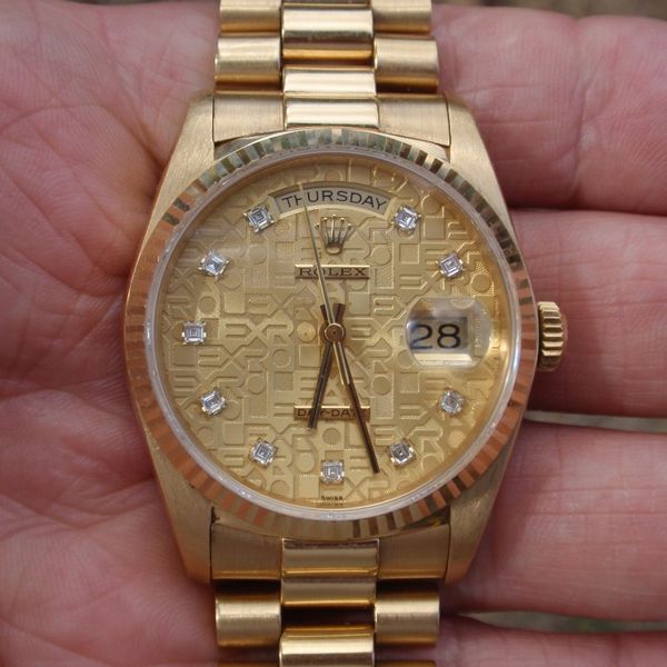 FS: Rolex 18238 President Diamond Anniversary Jubilee Dial Beautiful ...