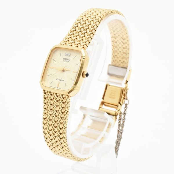 [N MINT] SEIKO Exceline 7321-5910 Gold Diamond Dial Quartz Women Vintage Watch | WatchCharts ...