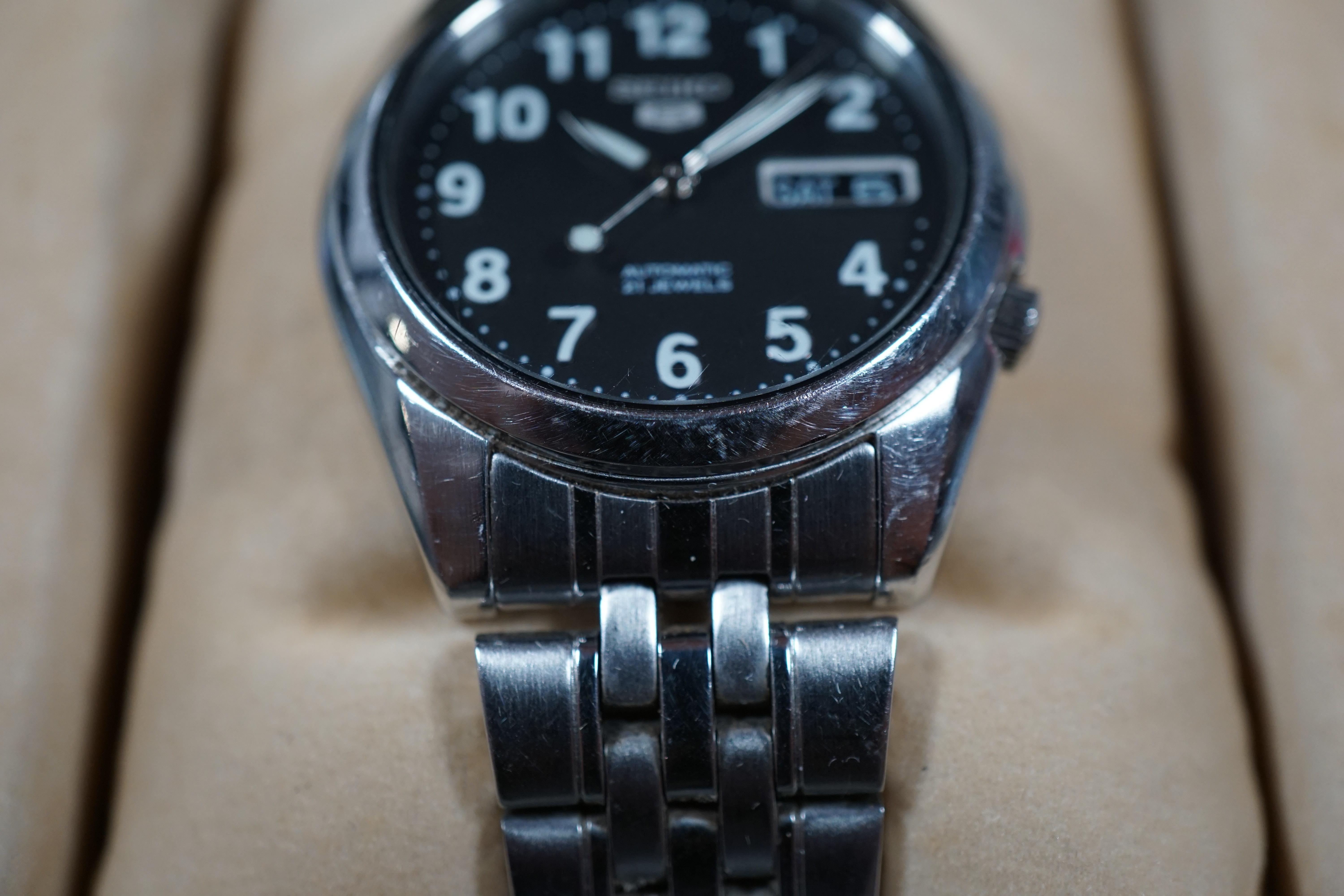 [WTS] Seiko SNK381 5 Sports Black Numeric Dial Automatic Watch - $95 ...