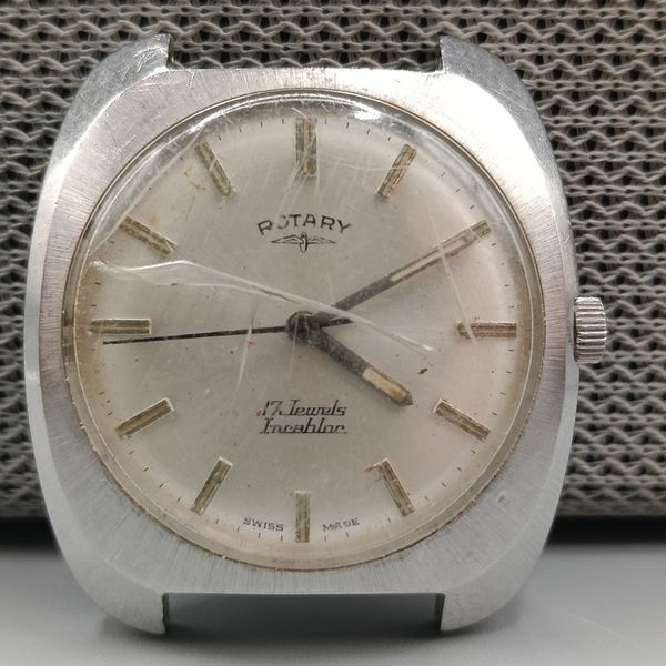 Vintage Rotary 1970s Swiss Made 17 Jewel Incabloc Mechanical Watch ...