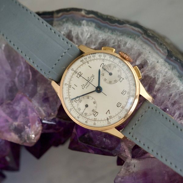 Breitling Premier 18K Solid Gold Chronograph Watch UNPOLISHED Circa ...