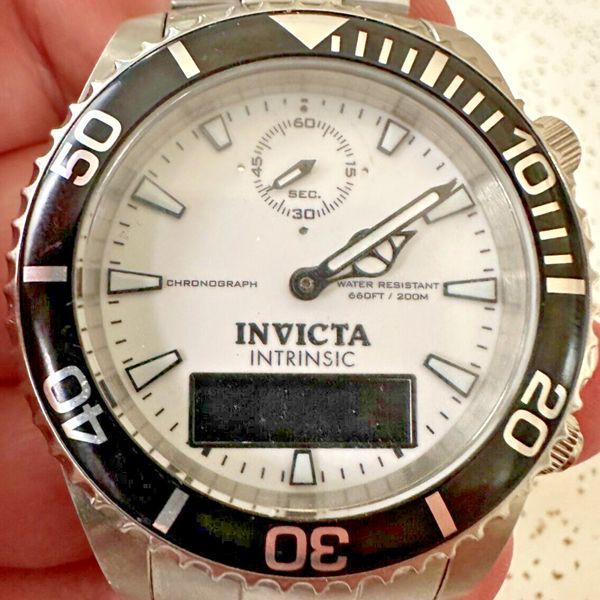 Invicta Intrinsic Chronograph Model 12470 45mm - Untested - For Parts ...
