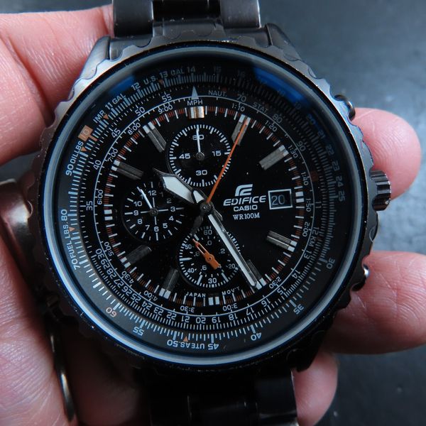 EF-527 Casio Edifice Chronograph Inner Rotate Bezel Quartz Men Watch ...