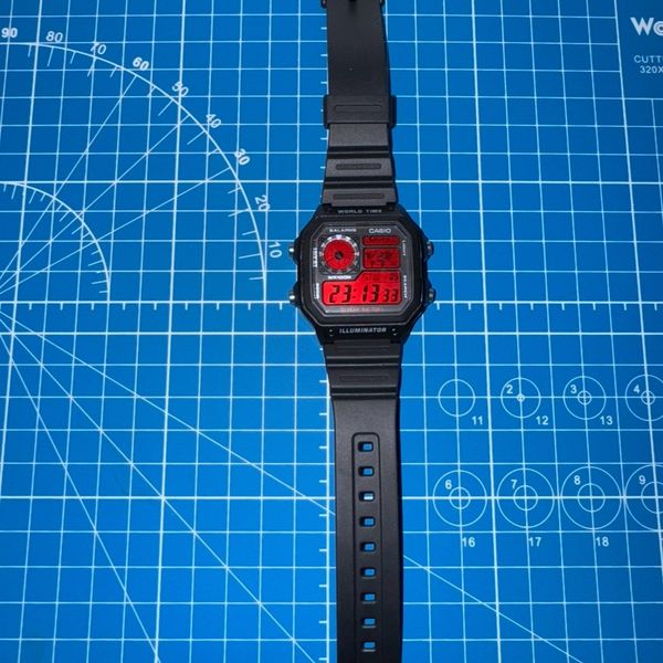 Casio Men's Crimson Tactical Quartz Watch Mod | WatchCharts Marketplace