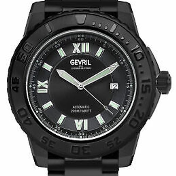 Gevril 3122B Men's Seacloud Swiss Automatic Diver Limited Edition Date ...