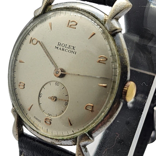 Vintage Rolex Marconi Art Deco Case Silvered Dial | WatchCharts Marketplace