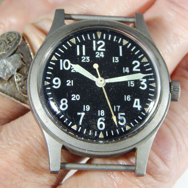 Vintage Vietnam War HAMILTON MIL-W- 46374A GI Military Watch June1973 ...