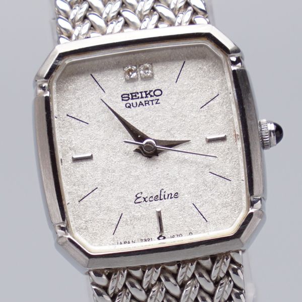 Vintage SEIKO Exceline 7321-5910 Diamond Dial Quartz Women's Watch Japan | WatchCharts Marketplace