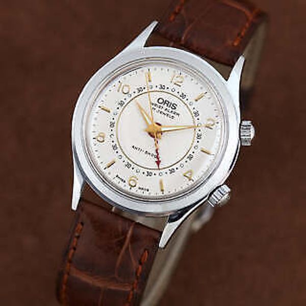 Oris Vintage Stainless Manual Wind Alarm Date Wristwatch c.1960s ...