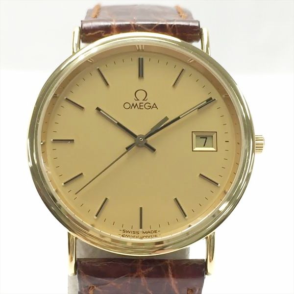 282] [Used] Omega OMEGA Devil Prestige 1530 K18 Quartz Watch Gold Leather Men's | WatchCharts
