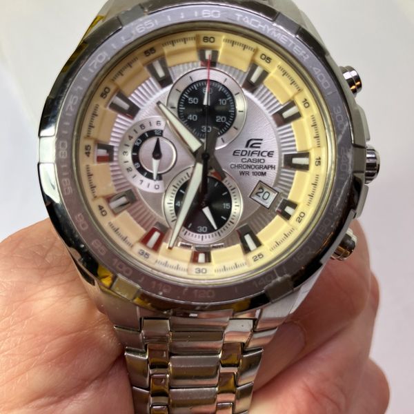 Casio Edifice Chronograph WR 100 Metal Strap 50mm Wide, Cleaned ...