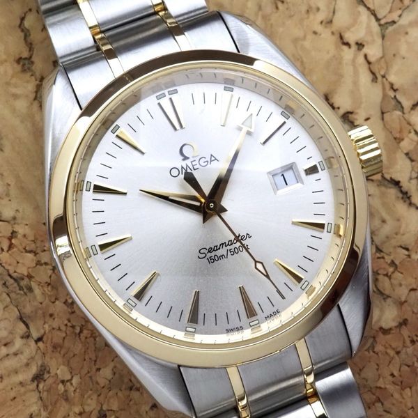 NEAR PRISTINE 36mm OMEGA SEAMASTER QUARTZ WATCH 18K & STAINLESS 2318.30 ...