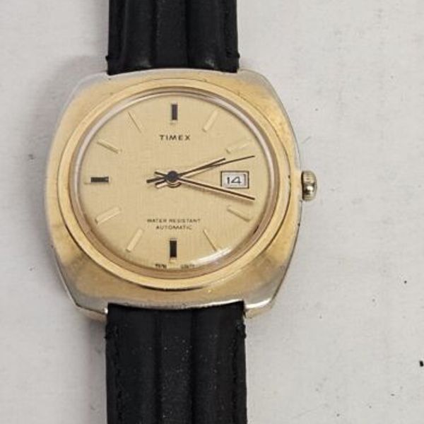 Vintage 1975 Timex Viscount Automatic Mens Watch 46761-03275 Runs SHIPS ...