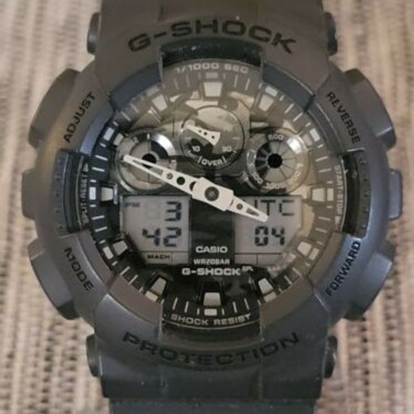 Casio Men's G-Shock GA100CF 5081 Camo Face Black Watch | WatchCharts Marketplace