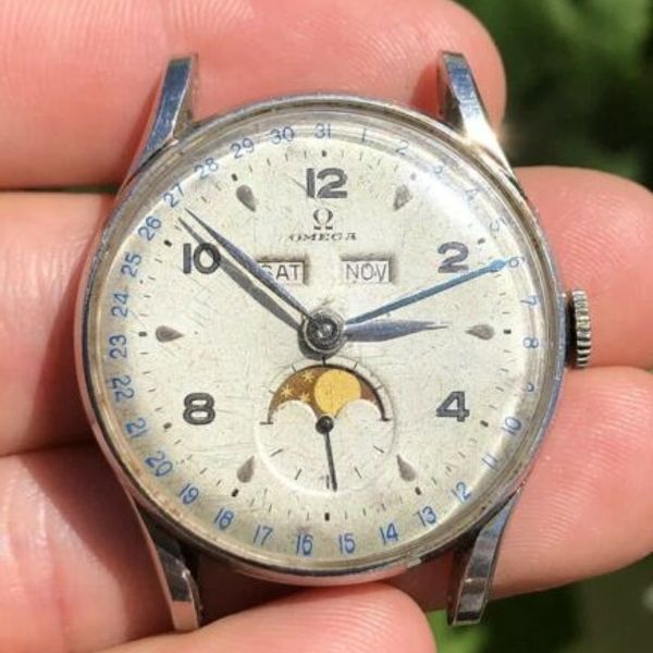 Rare 1940's Omega 2471/1 Cal 27 Cosmic Triple Date Moonphase Men's ...