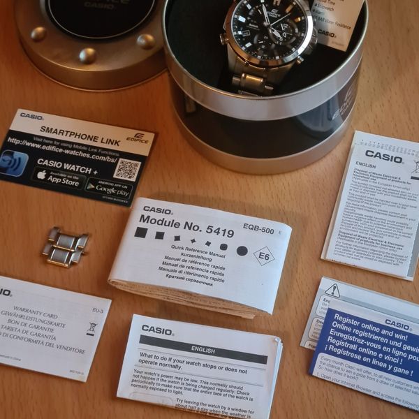 Casio Men's Edifice EQB-510 Analogue Solar-Powered Bluetooth Watch ...