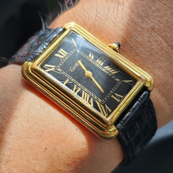 *Very Rare* Cartier Tank Jumbo Stepped Case NYC, authenticated ...