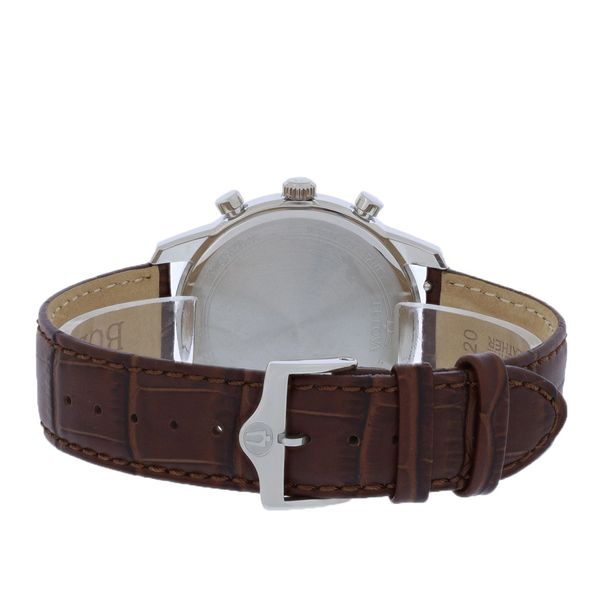 Bulova Sutton Men's Chronograph Blue Dial Stainless Steel Quartz Watch ...