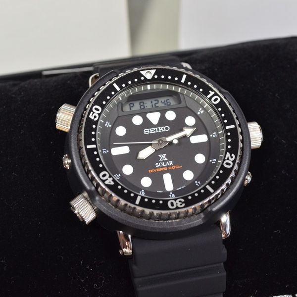 SEIKO PROSPEX SNJ025 â ARNIEâ TUNA SOLAR DIVER 200M ANALOG DIGITAL ...