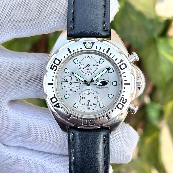 Vintage Orient Town & Country Chronograph 20 Bar Japan Men Quartz Watch ...