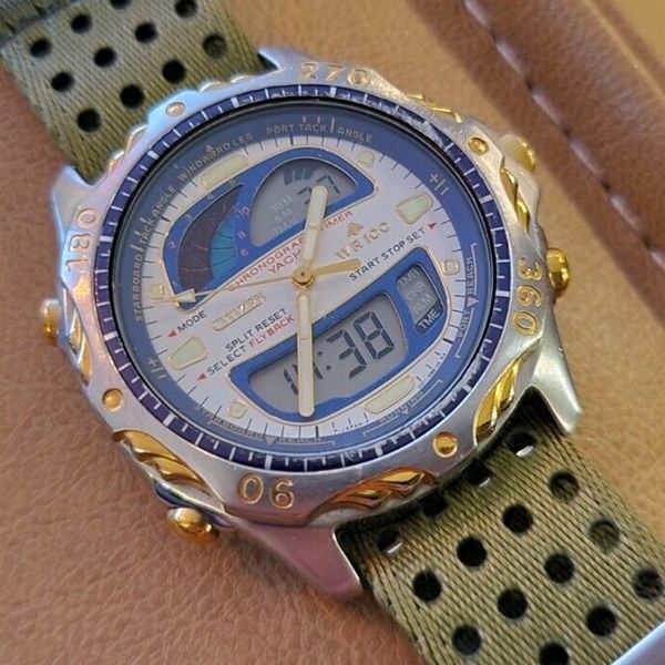 CITIZEN PROMASTER WR-100 C211-80117 DIVER 100M ANA-DIGIT JAPAN ...