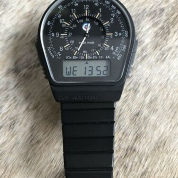 Vintage 70's Buler BMW M Motorsport Chronograph Digital LCD Ana-Digi ...