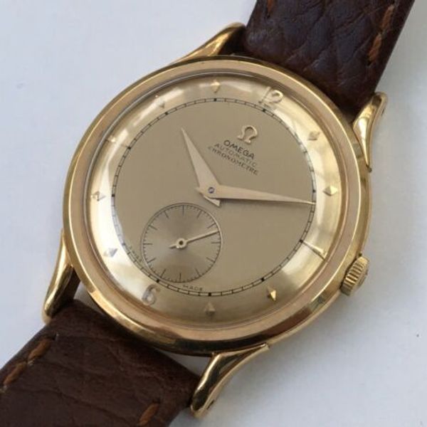 VINTAGE 1947 Omega Centenary 2500 Solid 18k Gold. | WatchCharts