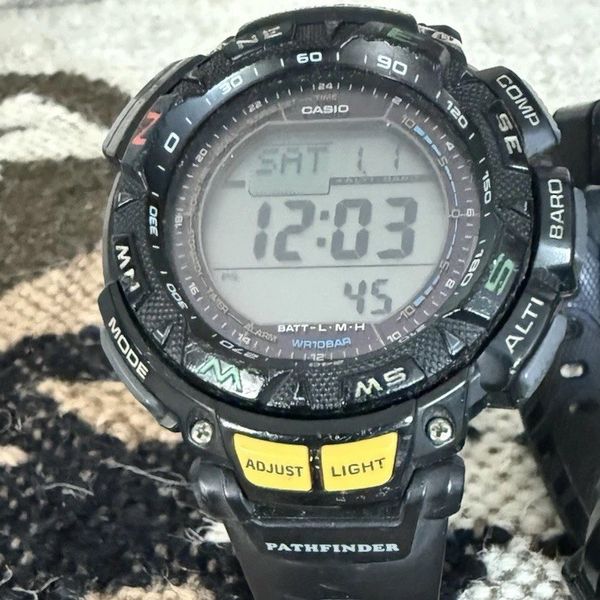 CASIO Pathfinder Men PAG-240 Tough Solar Multifunction Digital Please ...