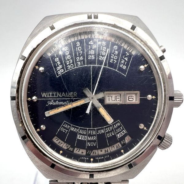 Vintage Wittnauer Cal.W102 Automatic Day Date Calendar Wrist Watch. Lot ...