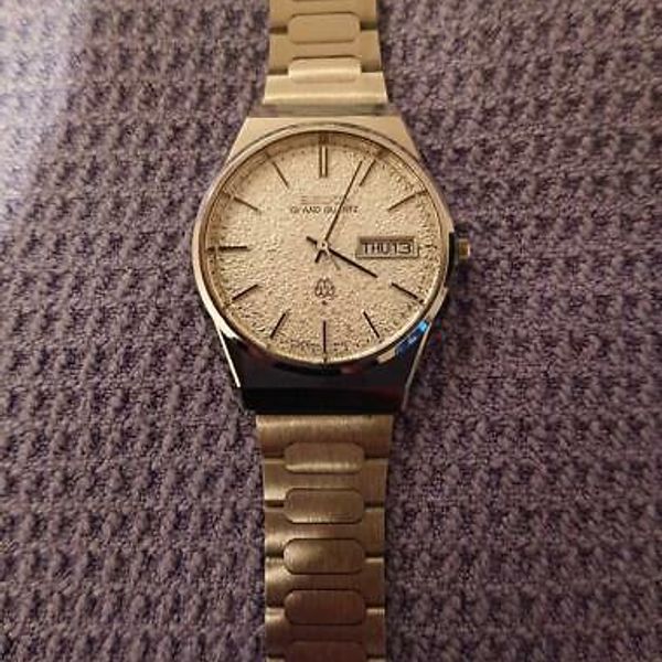 Seiko Grand Quartz 9943-8020 Vintage Day Date Used Quartz Mens Watch ...