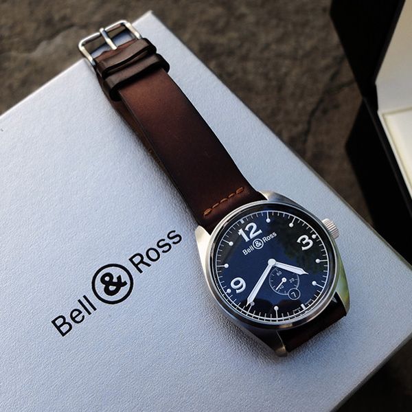 FSOT: BELL & ROSS VINTAGE 123 - SERVICED, BRACELET, LEATHER STRAPS ...