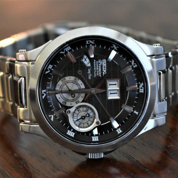 Seiko Premier Kinetic Perpetual Calendar SNP003 Price as of November 2025 | WatchCharts
