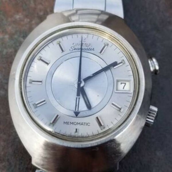 Omega Seamaster Memomatic Alarm Steel Rare Automatic Watch 166.071 ...