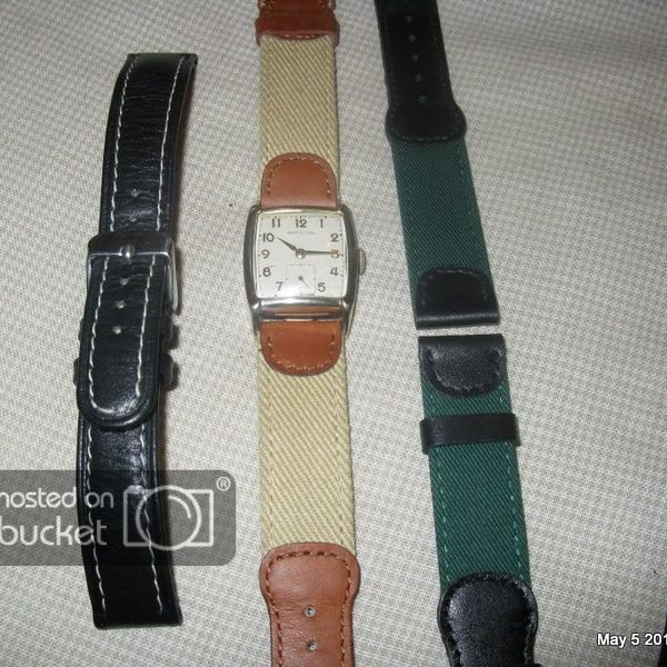 Lovely 1950's GF Hamilton Tank with 3 straps $125 | WatchCharts Marketplace