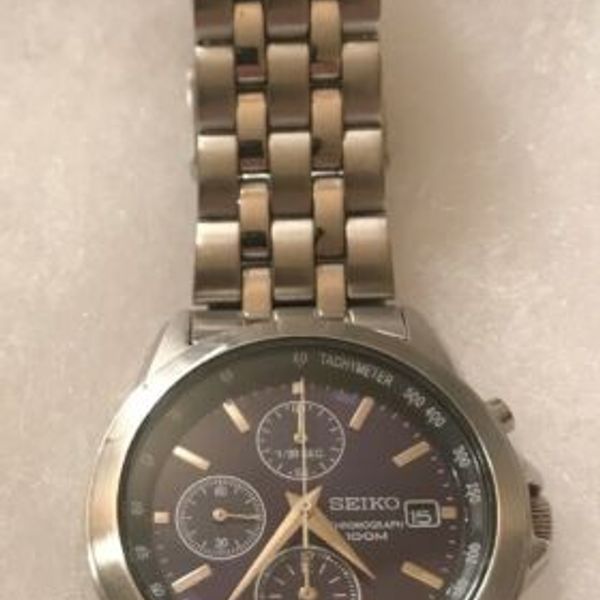 Seiko Chronograph 100M Men’s Watch 7T92-OLHO Tachymeter 10 Bar ...