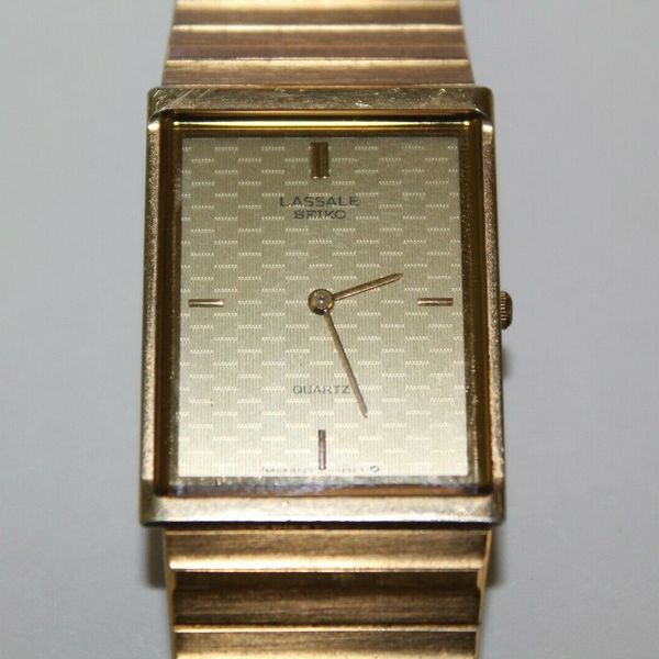 Men's Lassale Seiko Quartz Watch - 8420-6709 - Gold-tone - needs battery | WatchCharts
