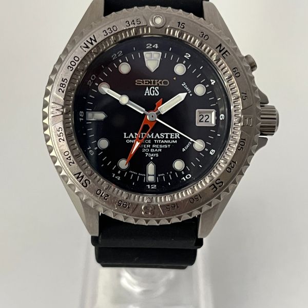 Seiko 5M45-6A00 (SBCW001) Landmaster Titanium Kinetic watch ...