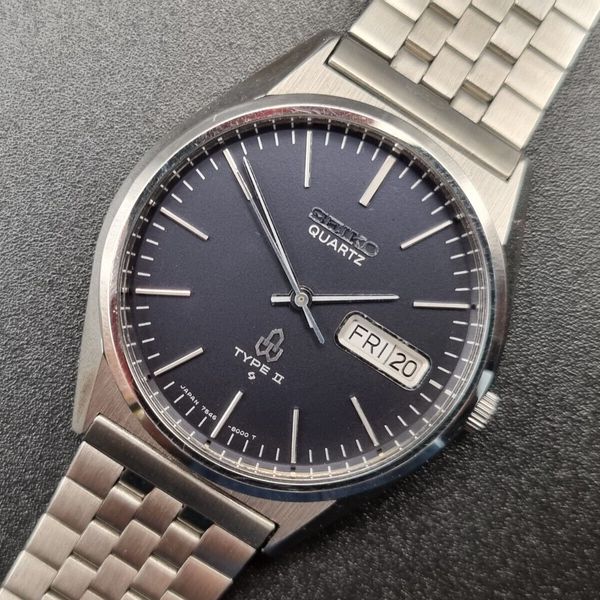 Seiko Type II Navy Dial July 1977 7546-8000 Vintage JDM Quartz Dial ...
