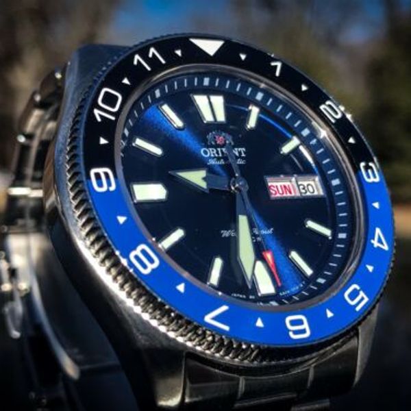 Custom ORIENT Mako 2 USA Batman Auto Watch Seiko SKX007 Bezel 200m ...
