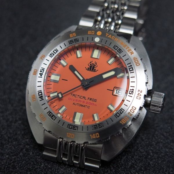 [$149 USD] For sale Tactical Frog Orange dial with bracelet and rubber ...
